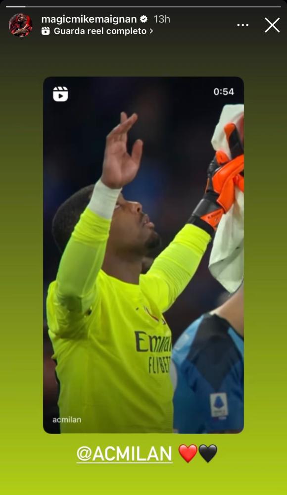 Maignan ribadisce l'amore per il Milan: storia Instagram con due cuori rossoneri